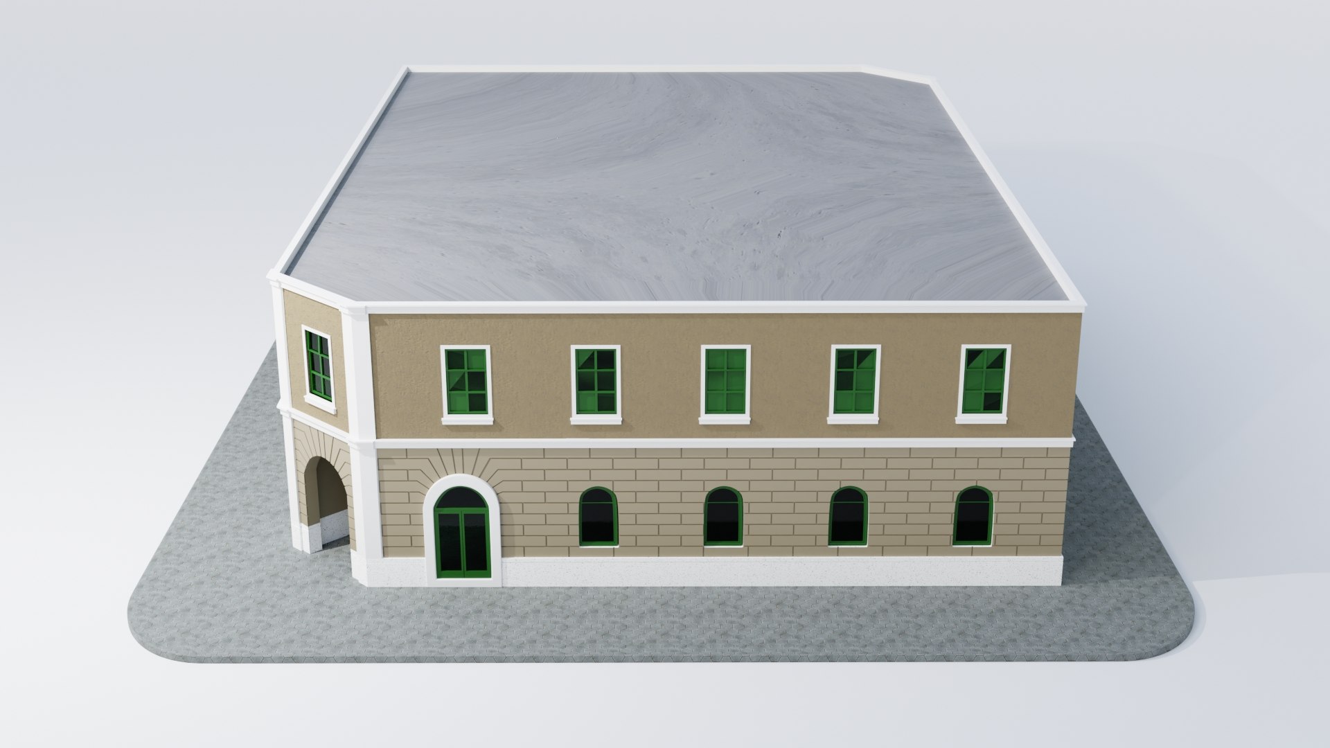 Colonial Building 3D Model - TurboSquid 1810474