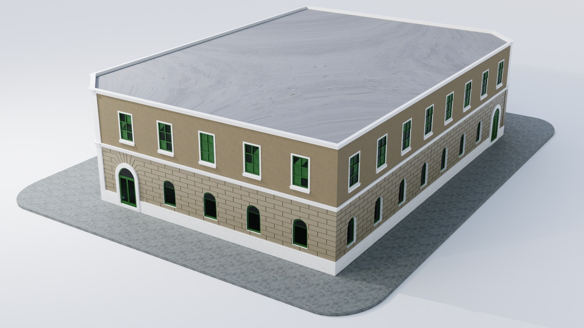 Colonial Building 3D Model - TurboSquid 1810474