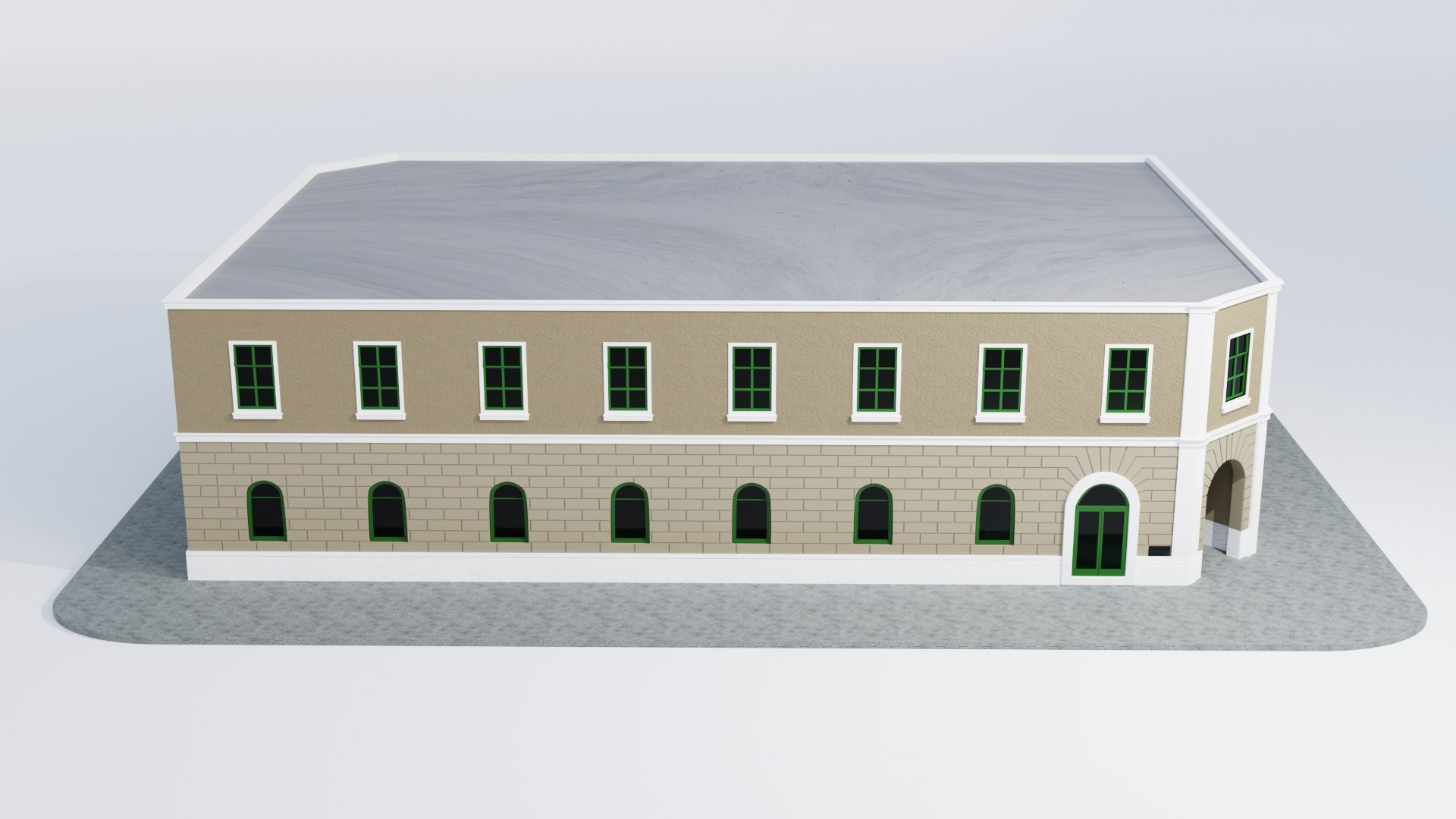Colonial Building 3D Model - TurboSquid 1810474