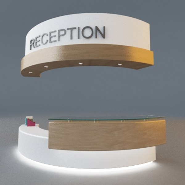3ds max modern reception desk