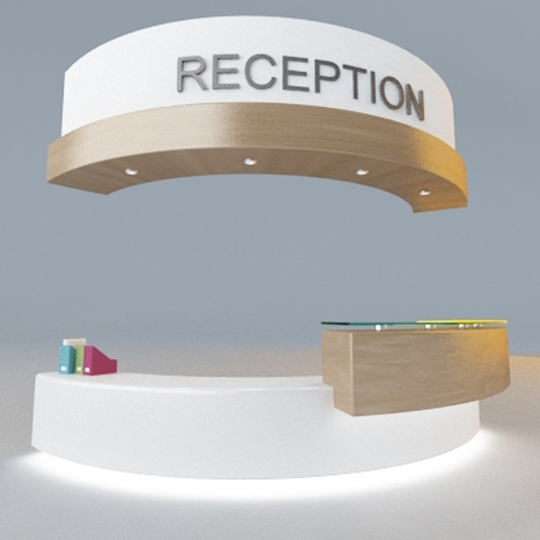 3ds Max Modern Reception Desk