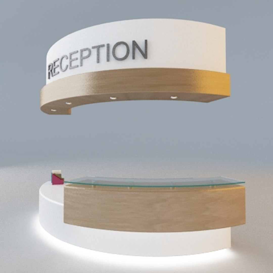 3ds Max Modern Reception Desk