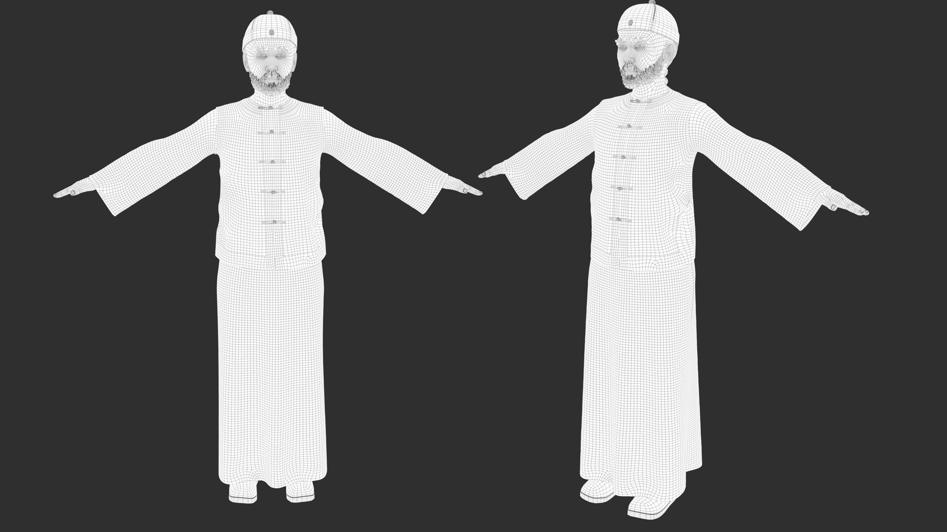 3D Chinese Ancient Qing Dynasty Rich Man Model - TurboSquid 2203083