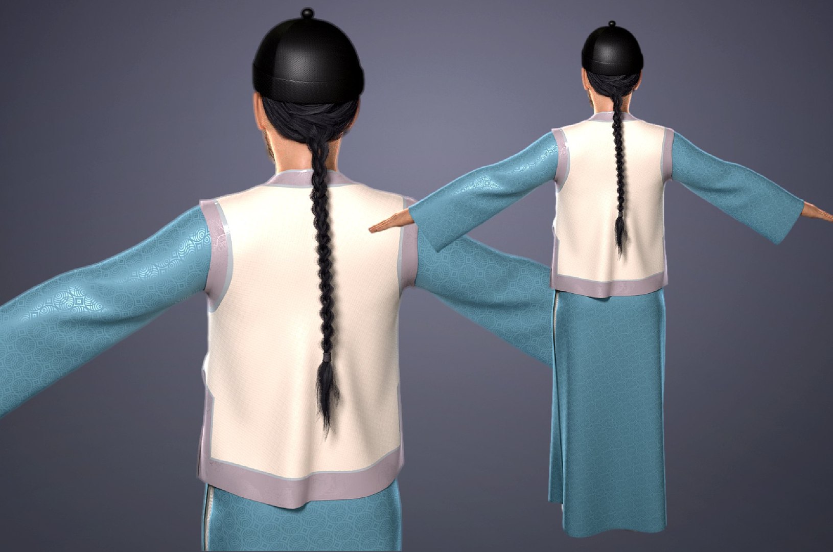 3D Chinese Ancient Qing Dynasty Rich Man Model - TurboSquid 2203083