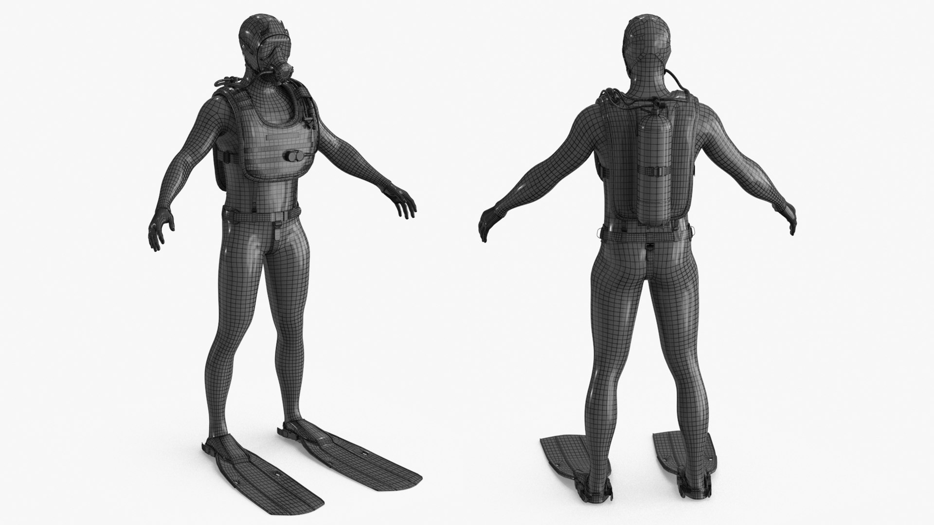 Sea Diver 3D model - TurboSquid 2180582