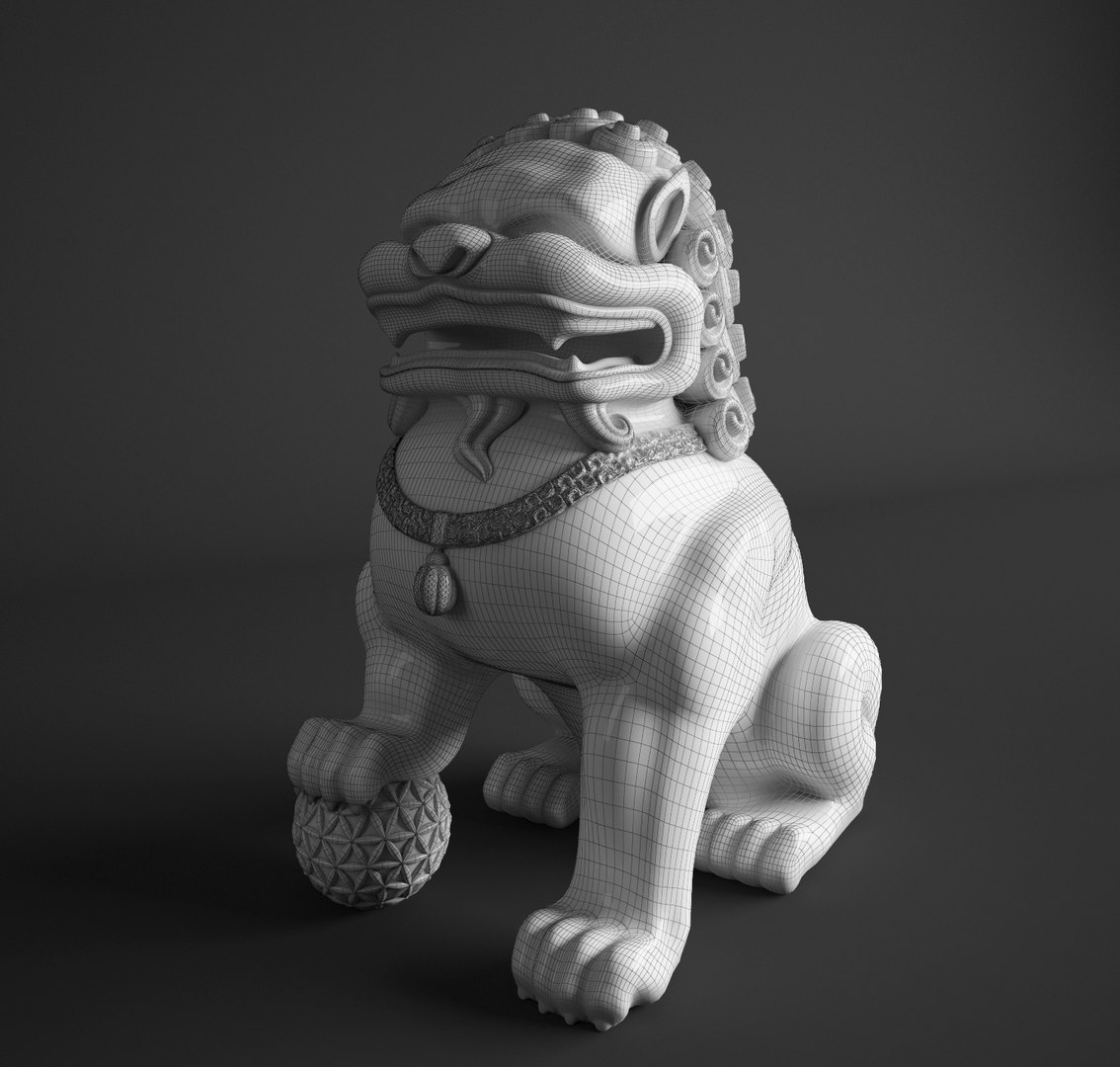 3d Model Foo Dog