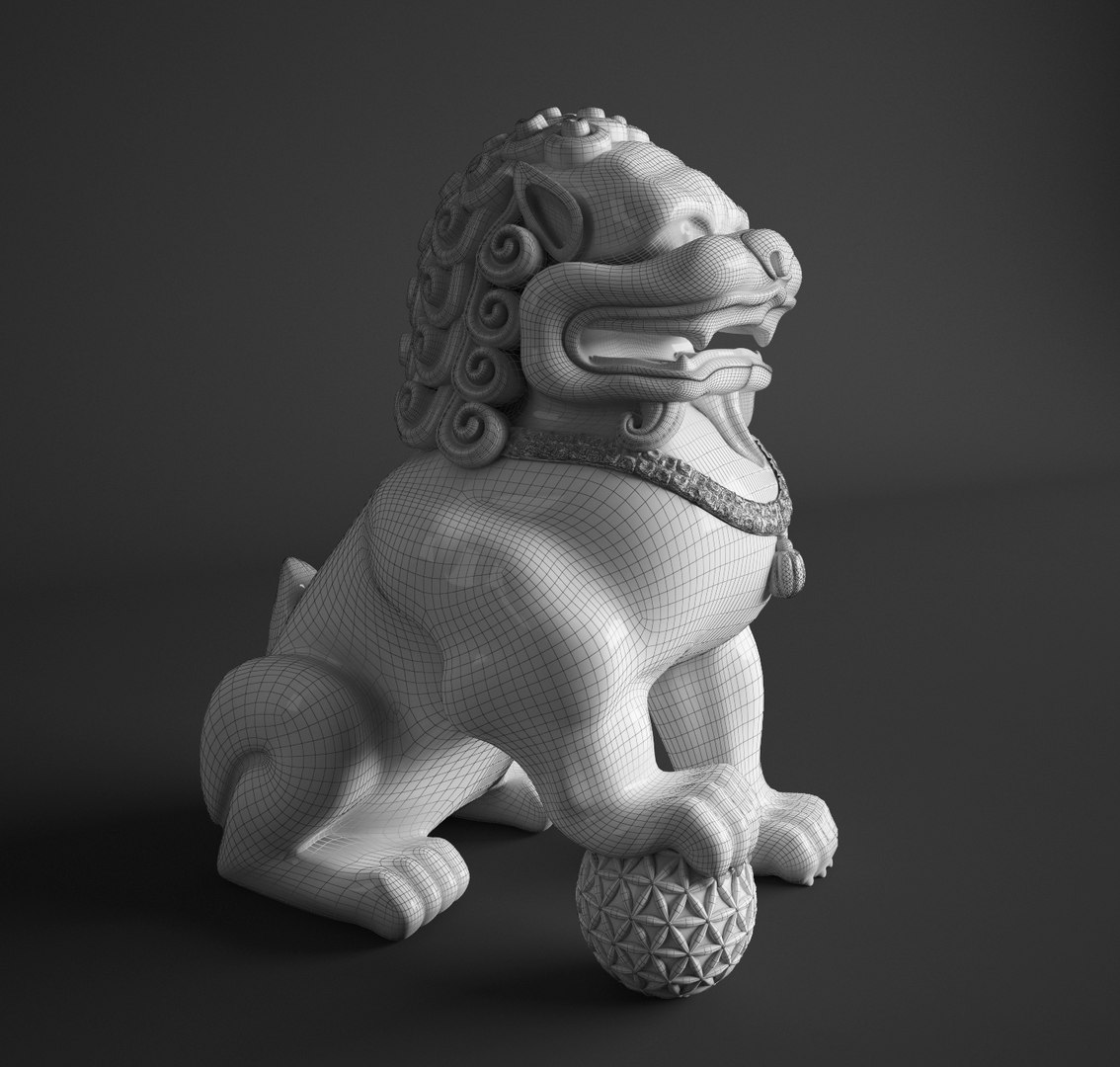 3d Model Foo Dog