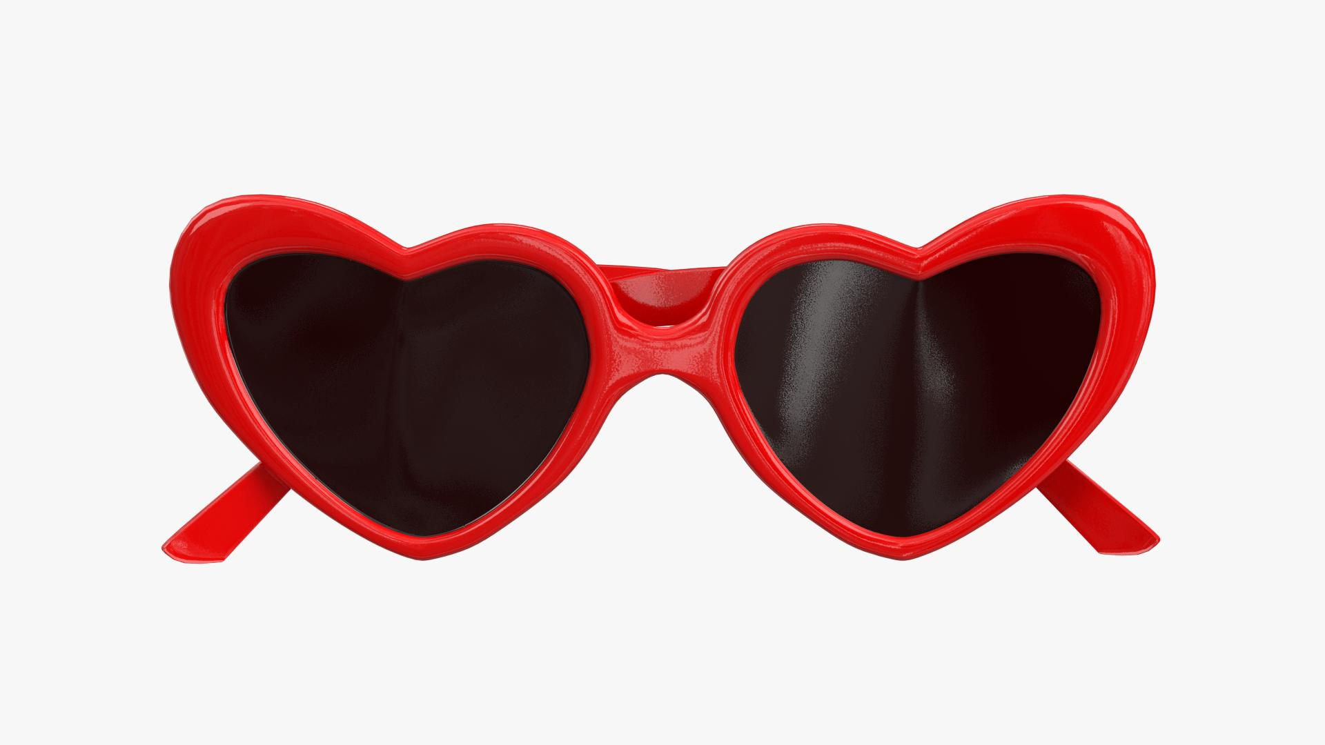 3D Sunglasses heart shaped model - TurboSquid 1935674