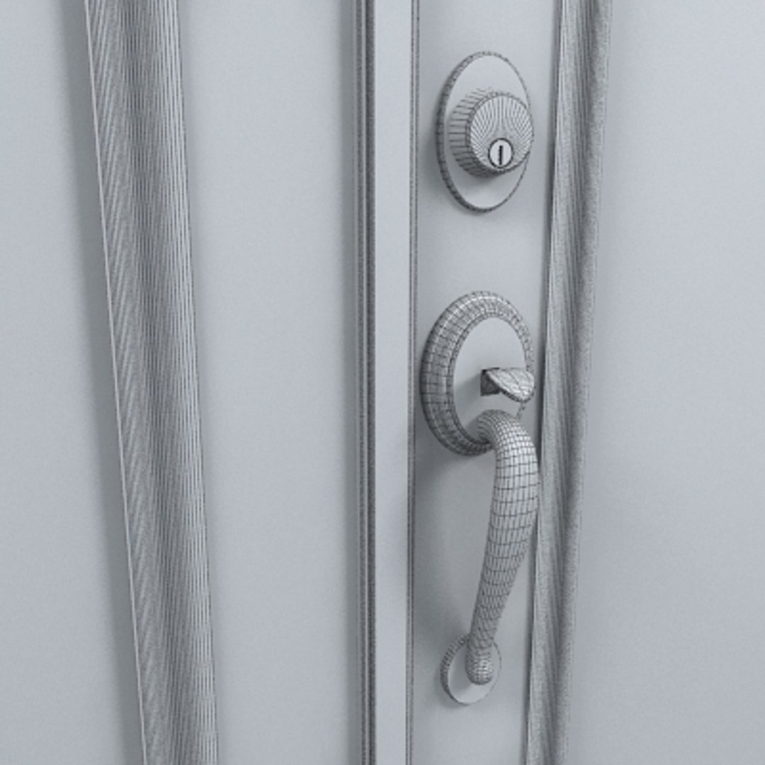 3d residential entry door model