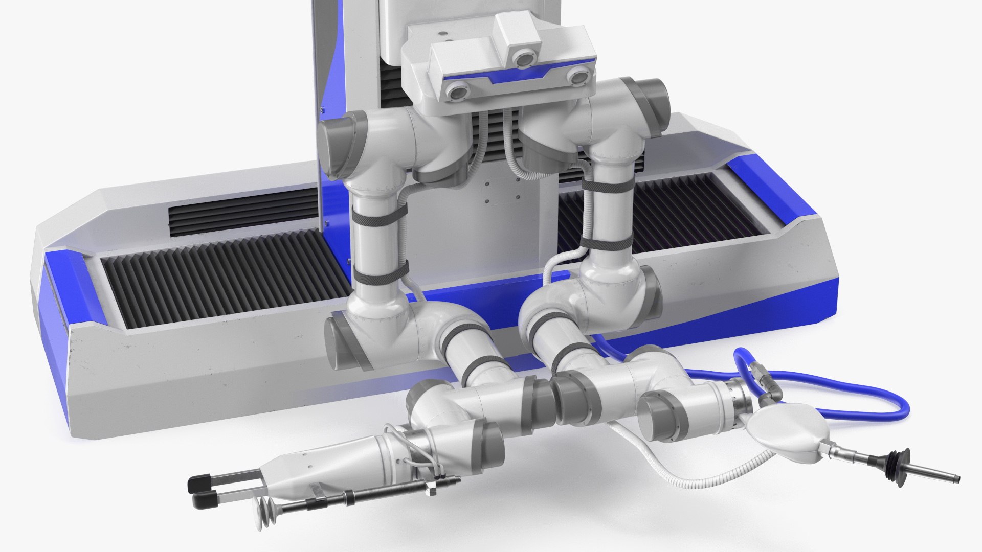 3D Model Smart Gas Pumping Robot Blue Housing Rigged For Cinema 4D ...