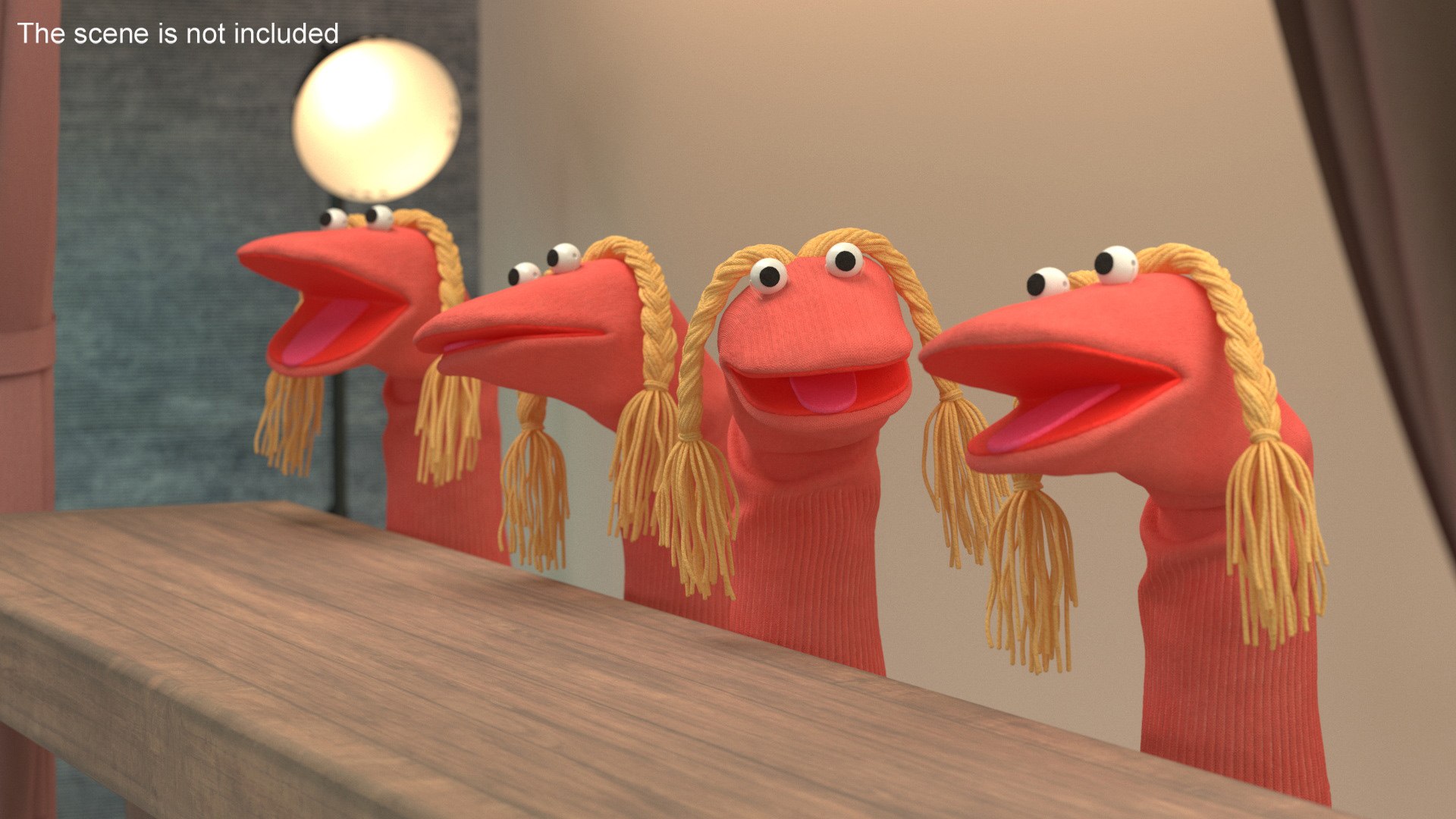 3D Sock Puppet Girl Pink Rigged - TurboSquid 2270210