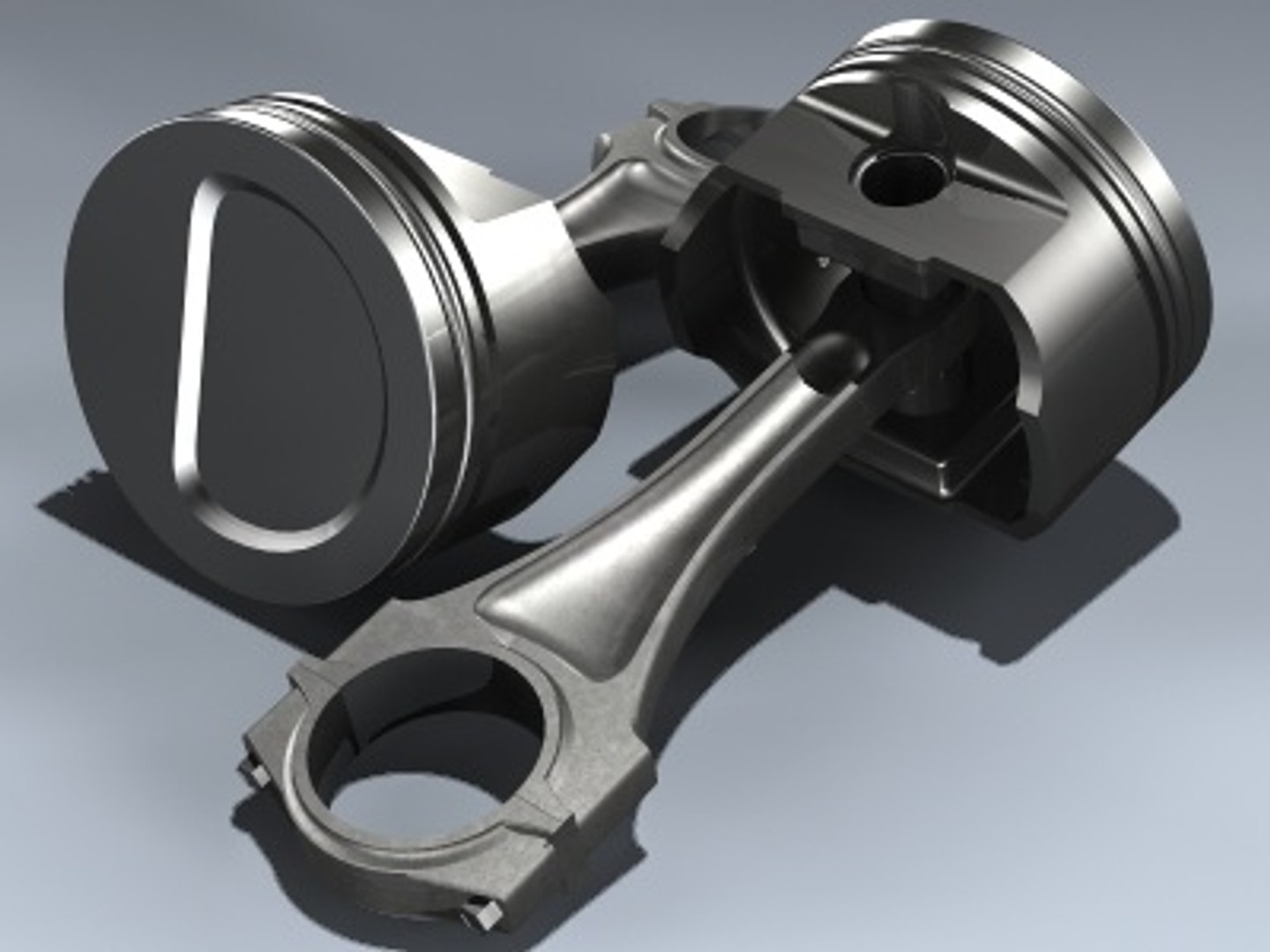 3d piston combustion engine model