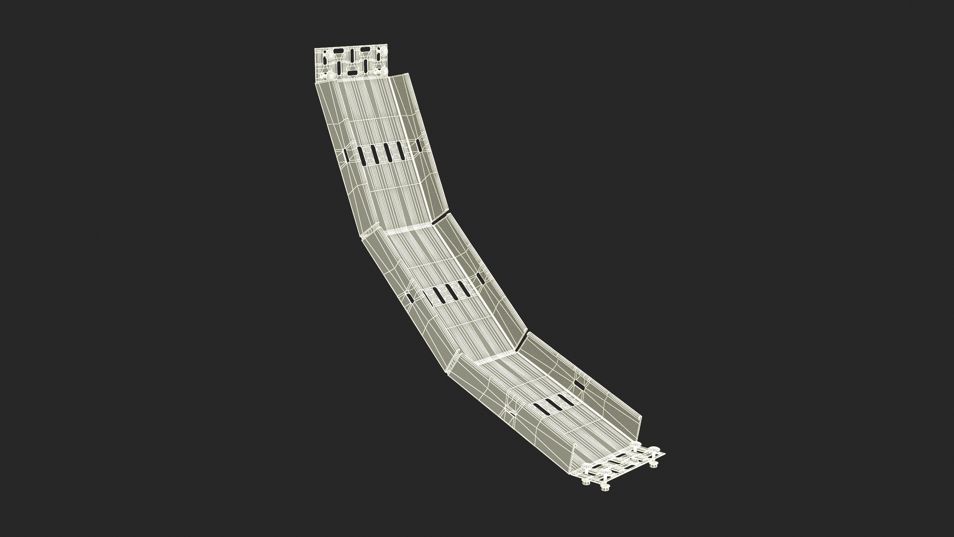 3D Cable Channel Vertical Bend Model - TurboSquid 2149409