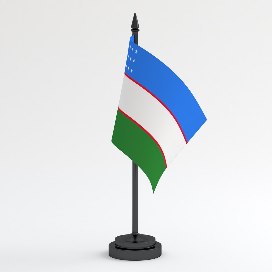 3D Model Table Flag Uzbekistan - TurboSquid 2408304