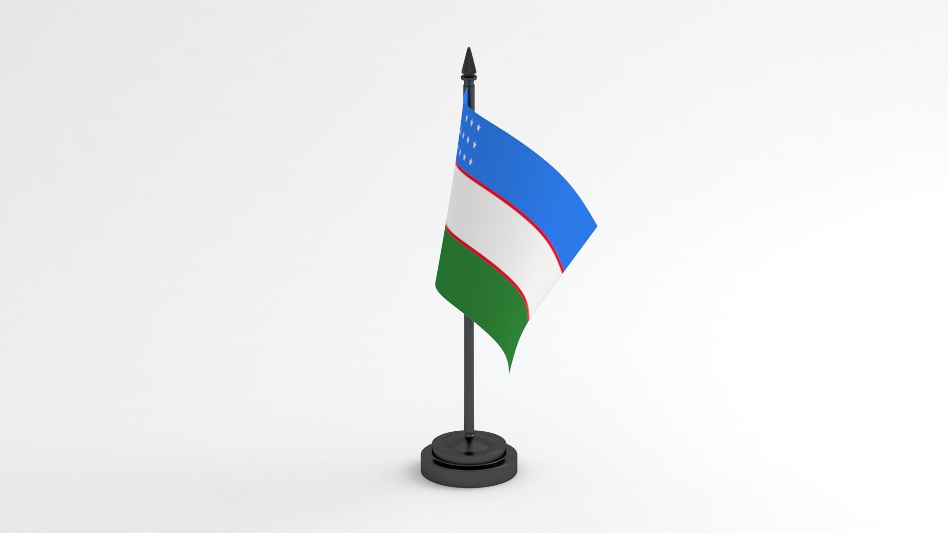 3D Model Table Flag Uzbekistan - TurboSquid 2408304