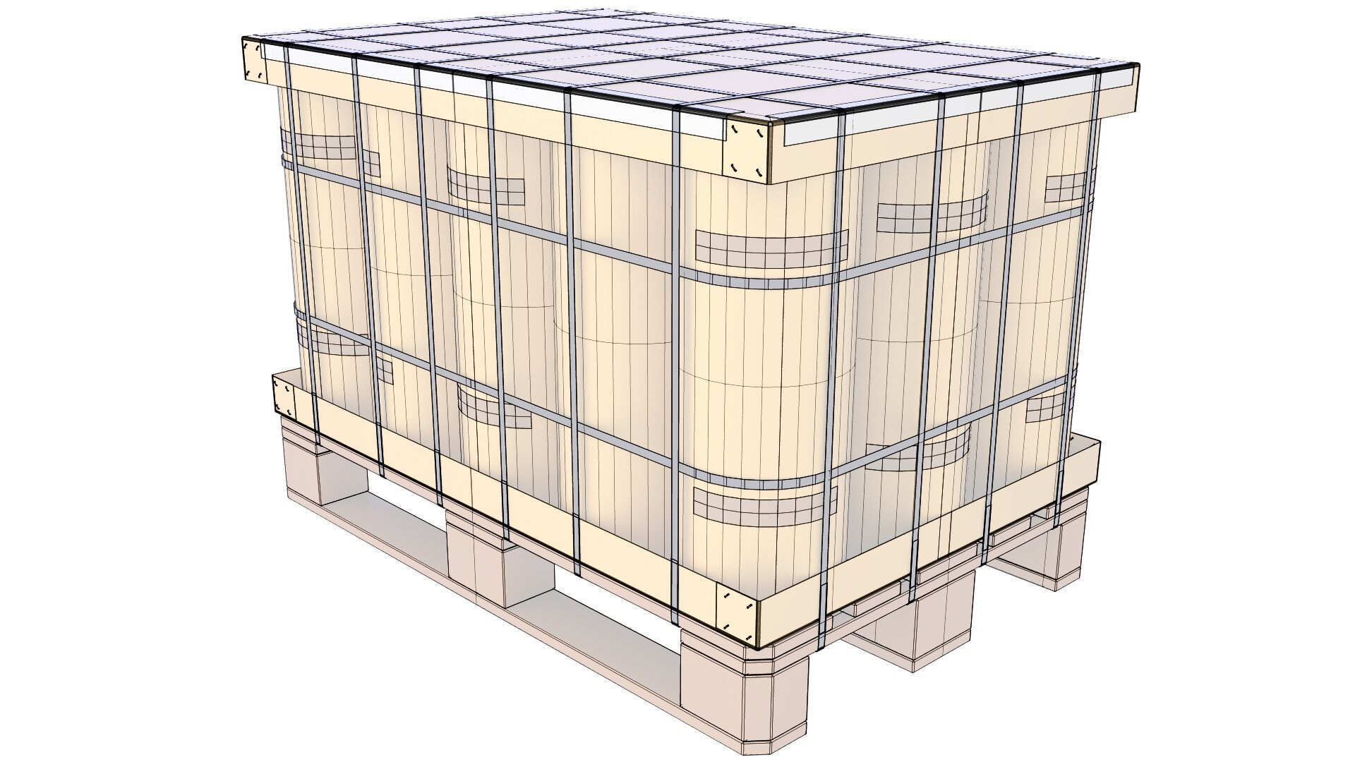 Pallet With Rolls Paper 7 3D Model - TurboSquid 2003178