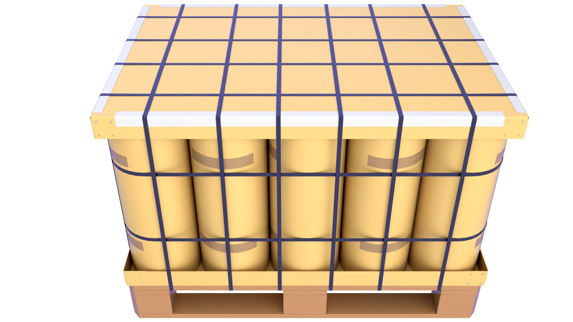 Pallet With Rolls Paper 7 3D Model - TurboSquid 2003178