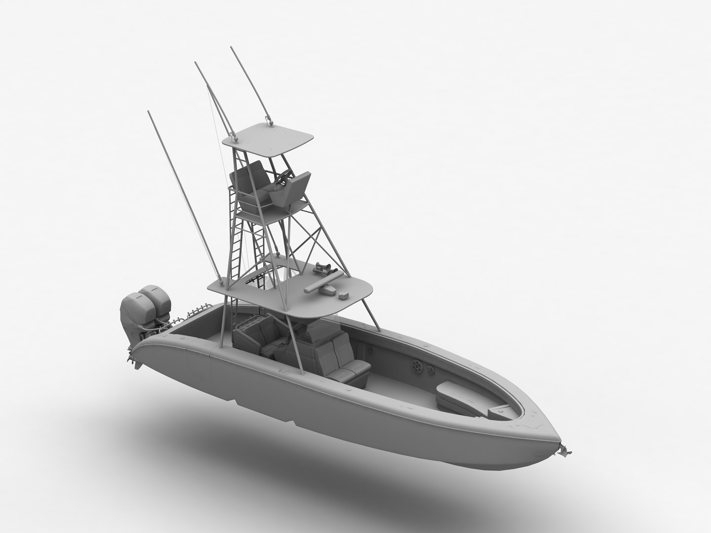 3D Sport Fisher Boat Model - TurboSquid 2288973