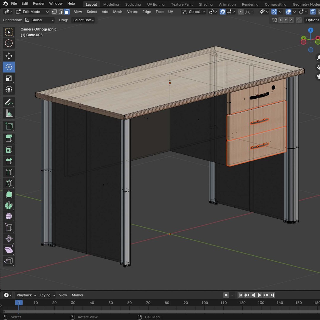 Staff Desk 3D - TurboSquid 2180804