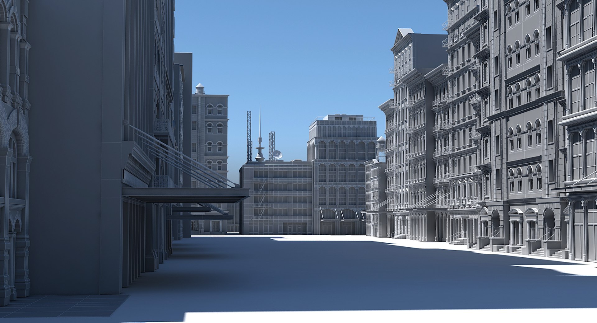 Street Buildings 3D - TurboSquid 1350086