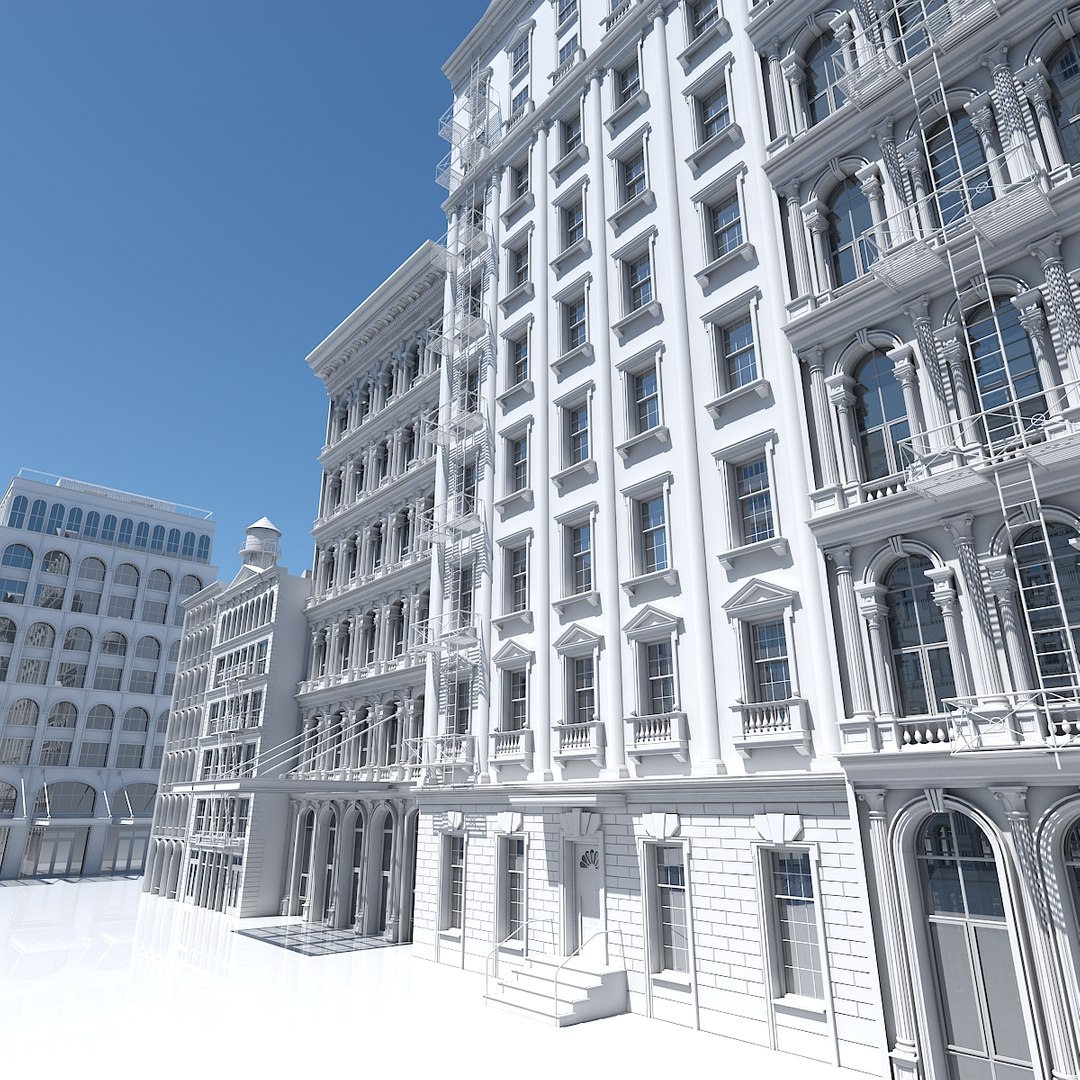 Street Buildings 3D - TurboSquid 1350086