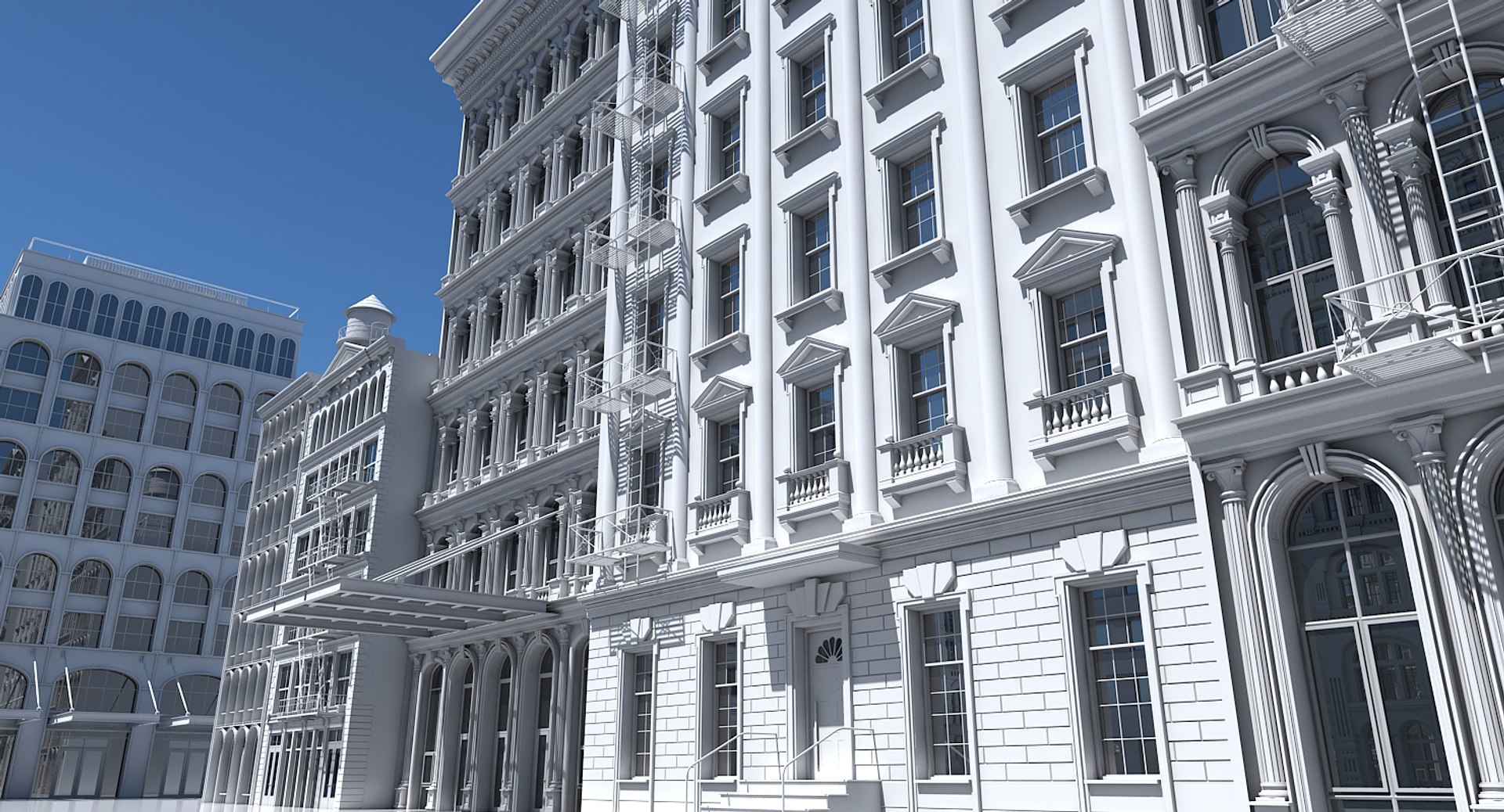 Street Buildings 3D - TurboSquid 1350086