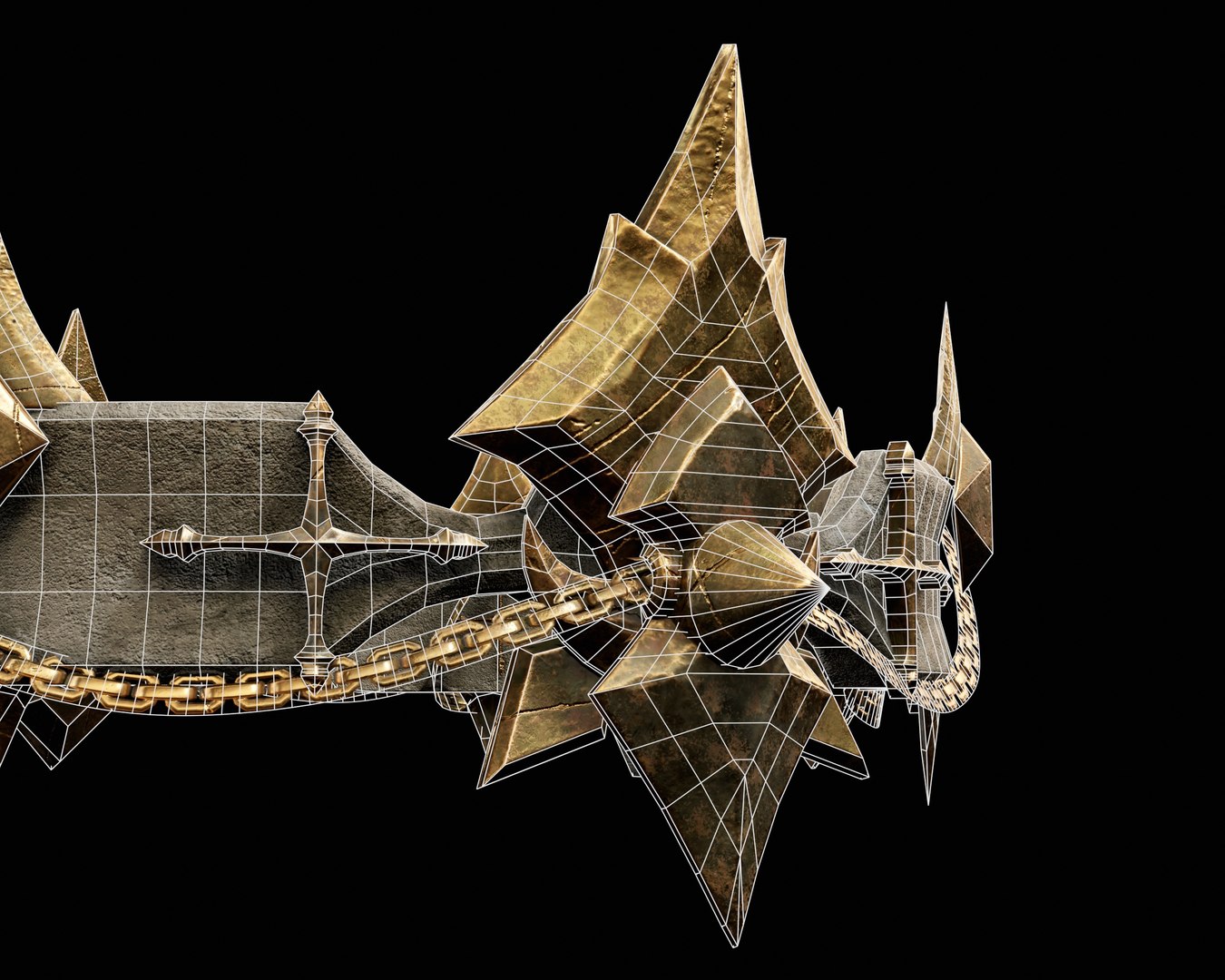 3D Model Medieval Dark Crown - TurboSquid 2403687