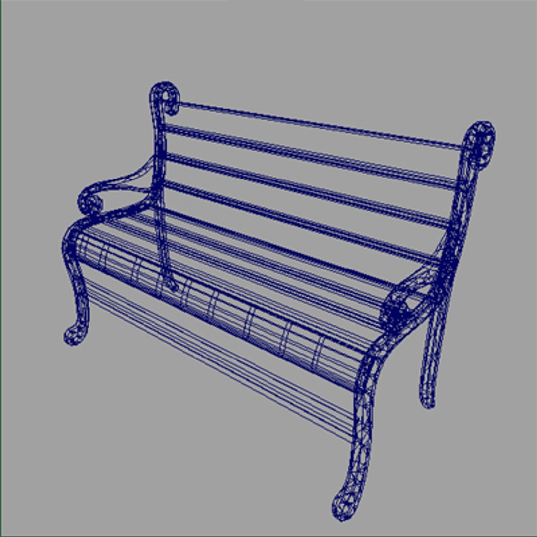 Street Signs Bench Trash 3d Model