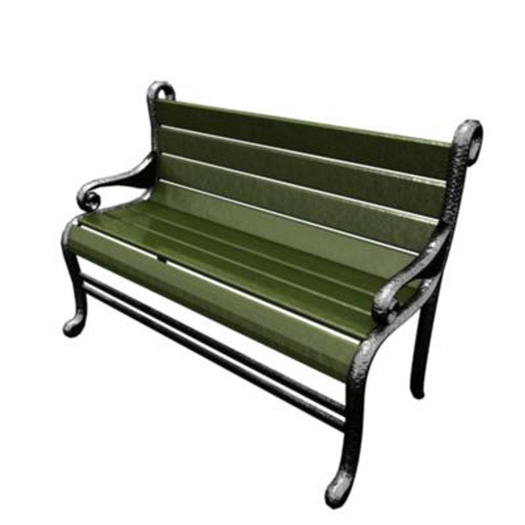 Street Signs Bench Trash 3d Model