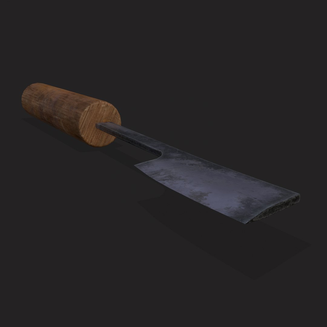 3D Medieval Hand Forged Wood Splitter - TurboSquid 1908902