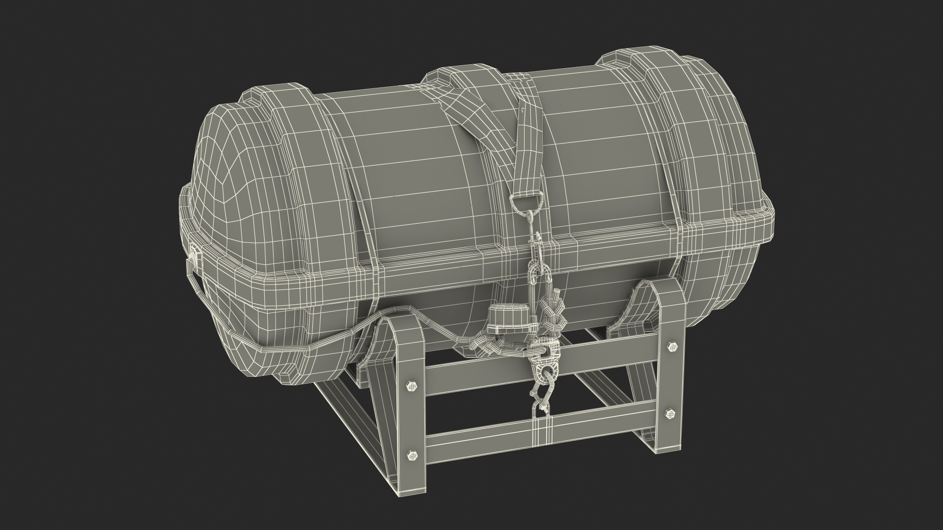 3D Model Life Raft Capsule With Stand - TurboSquid 1999900