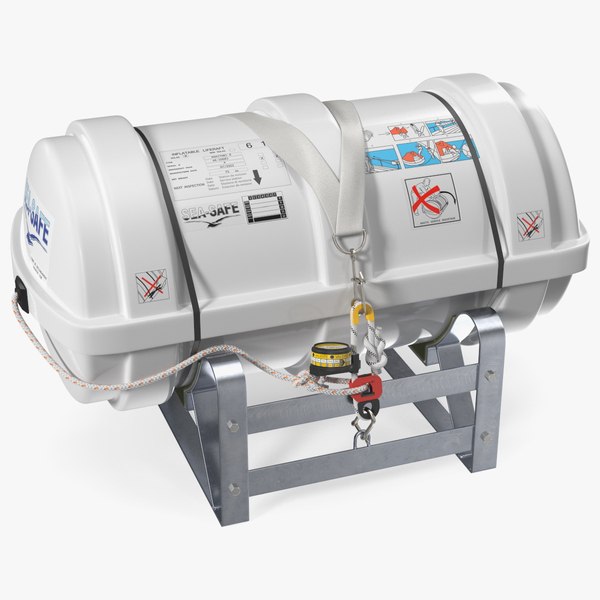 3D model Life Raft Capsule with Stand - TurboSquid 1999900