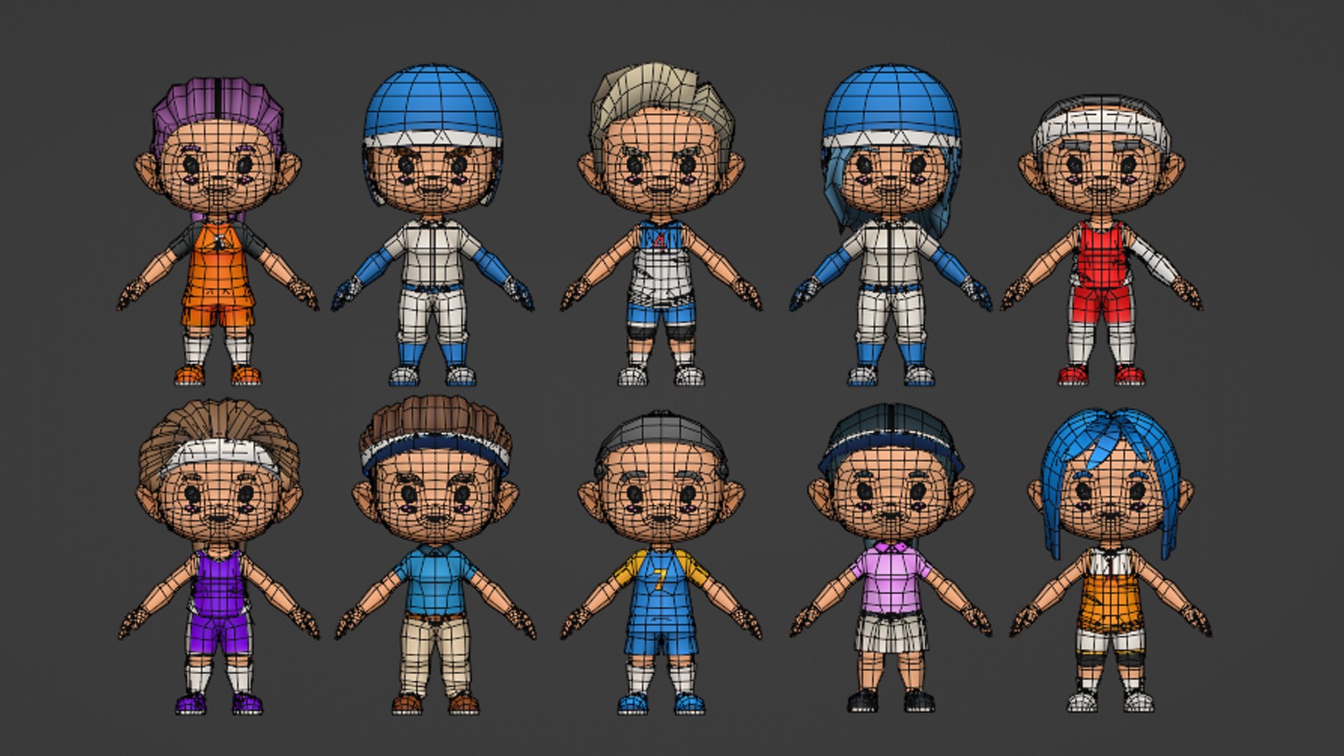 Royalty Sports Stylized Characters Bundle 3D - TurboSquid 2277278