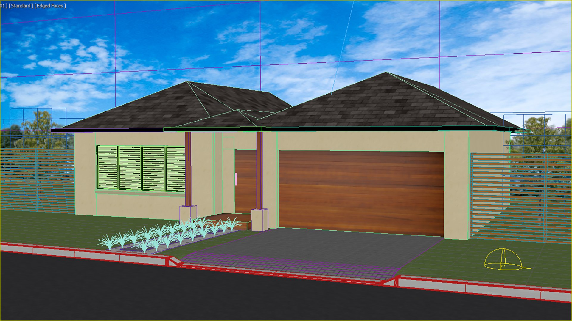 3D Australian House Single Level Architectural Building Exterior Model ...