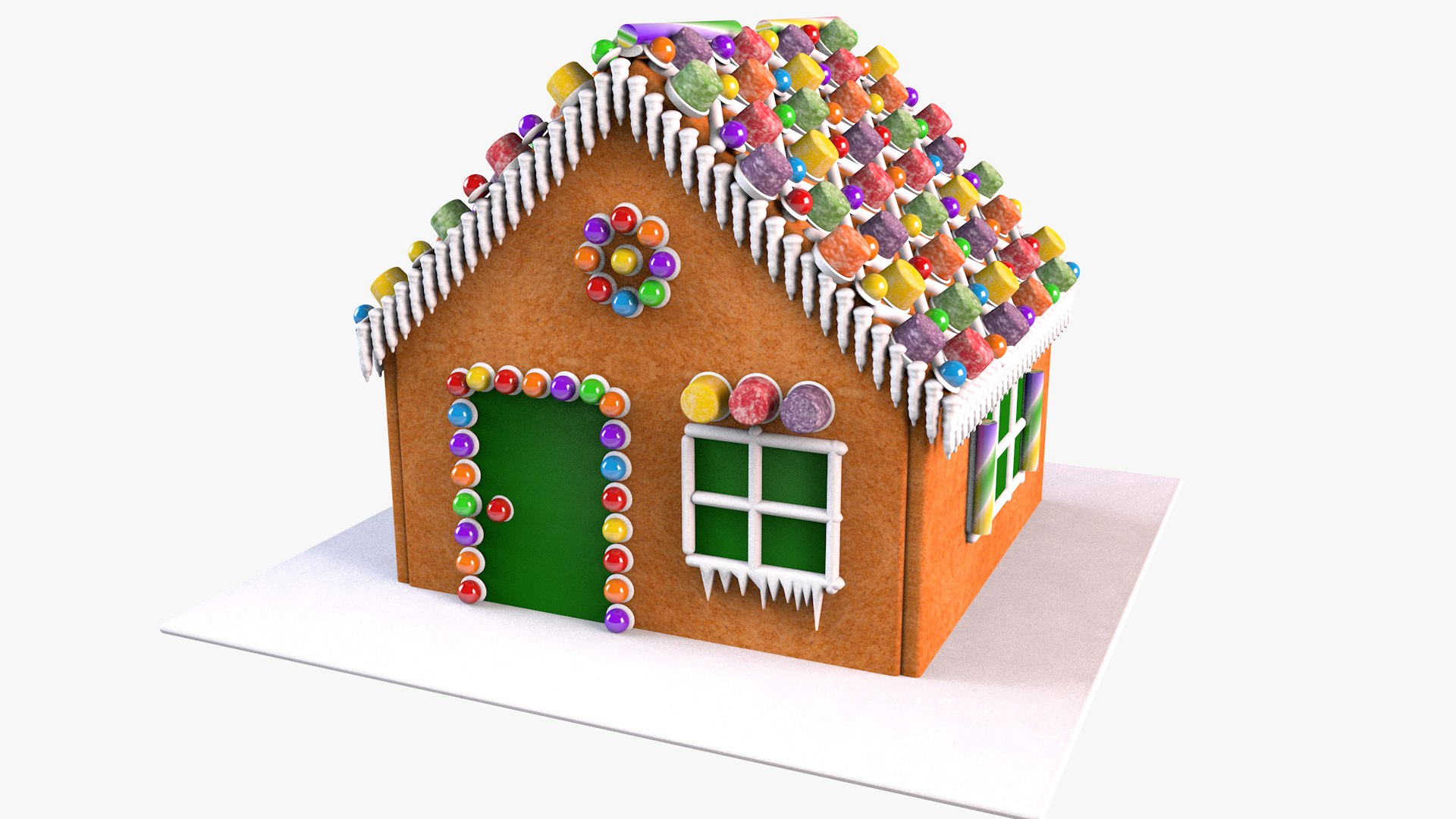 3D Gingerbread House Model - TurboSquid 1824963
