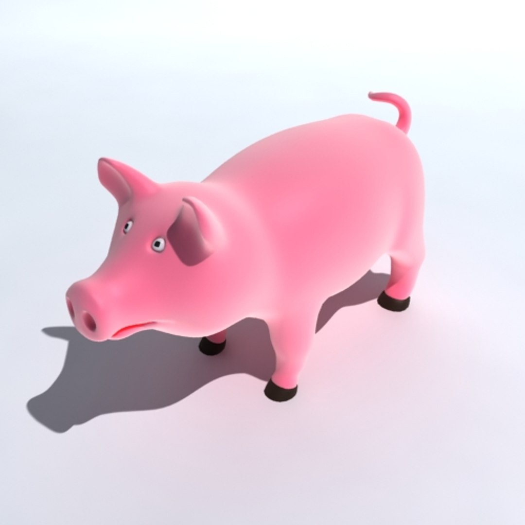 3d model cartoon pig