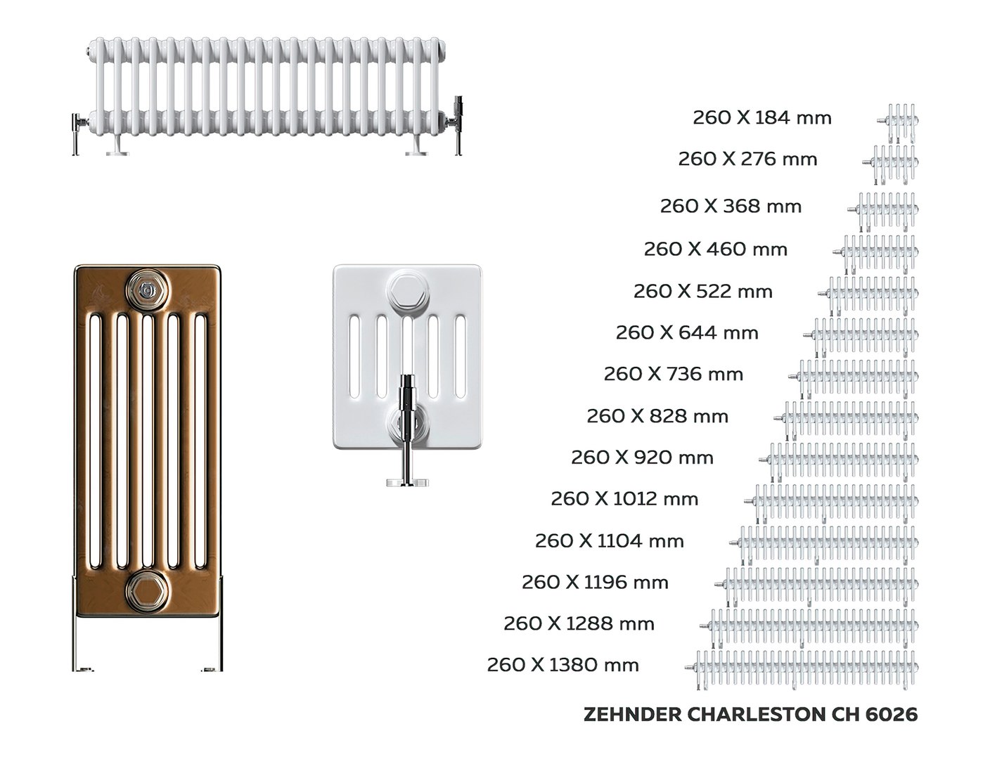 6S Radiator Zehnder Charleston 3D Model - TurboSquid 1907390
