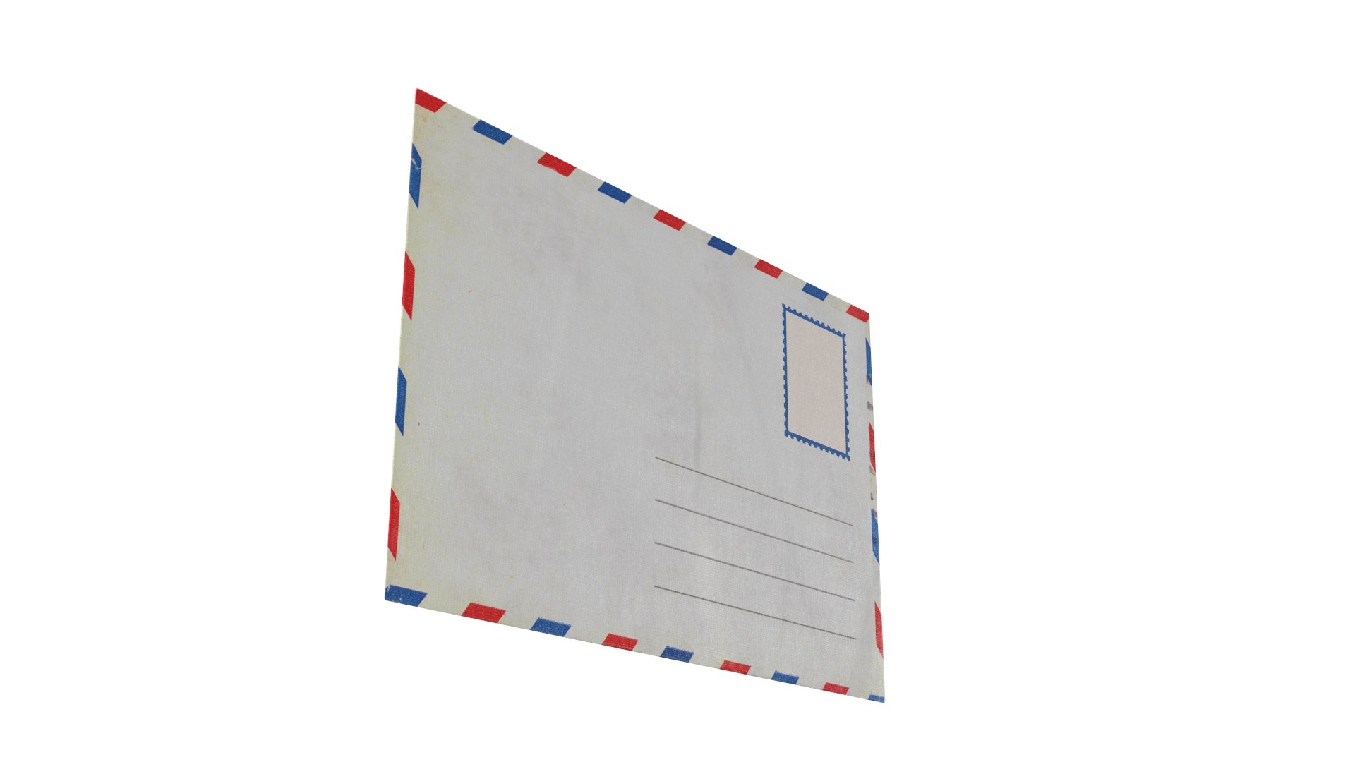 3D Blue Mailbox With Envelopes model - TurboSquid 1857143