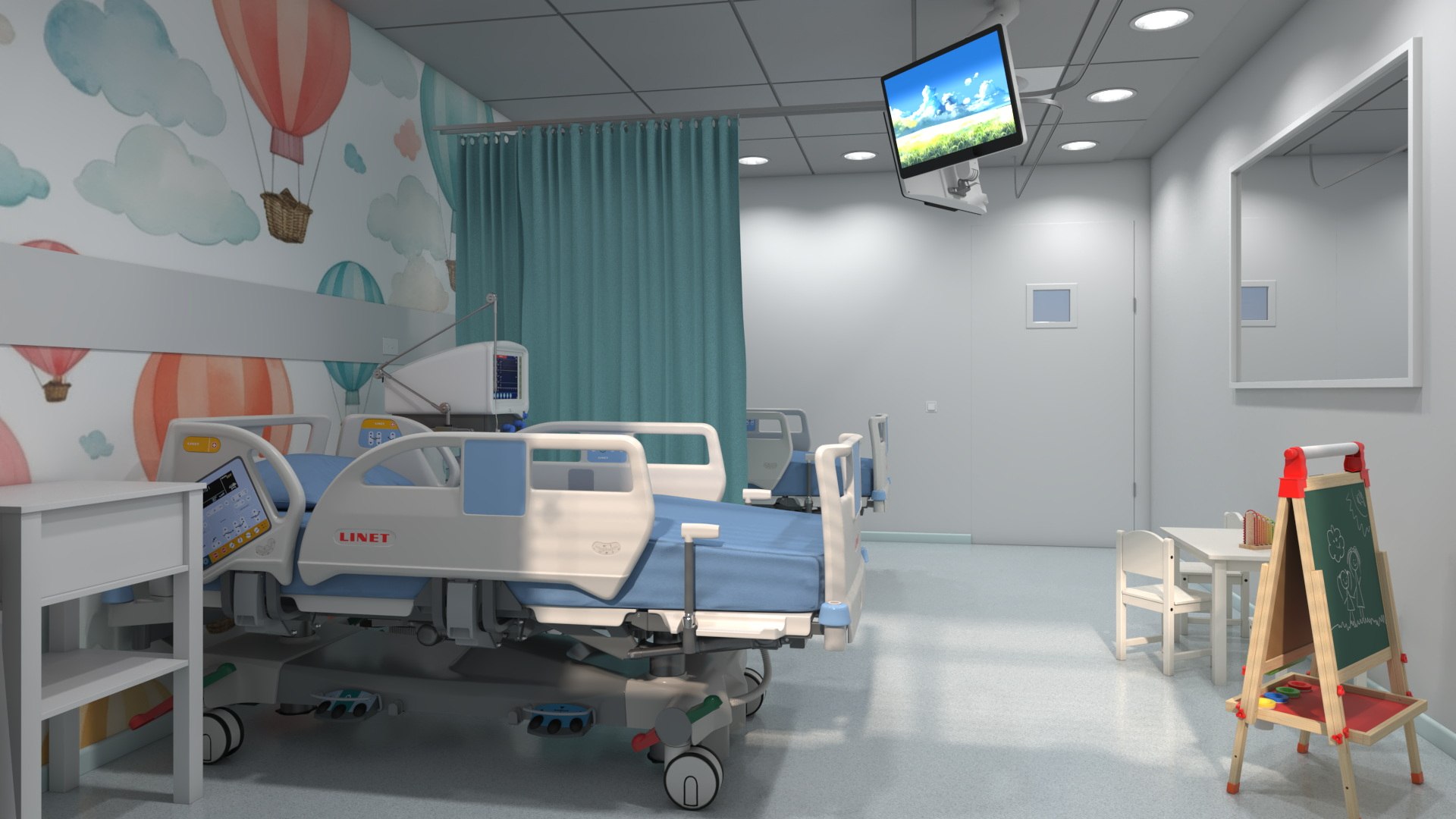 Pediatric Hospital Ward 3D - TurboSquid 2334106