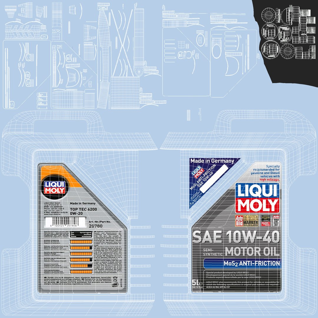 3D Model Liqui Moly Motor Oil Bottle - TurboSquid 2033491