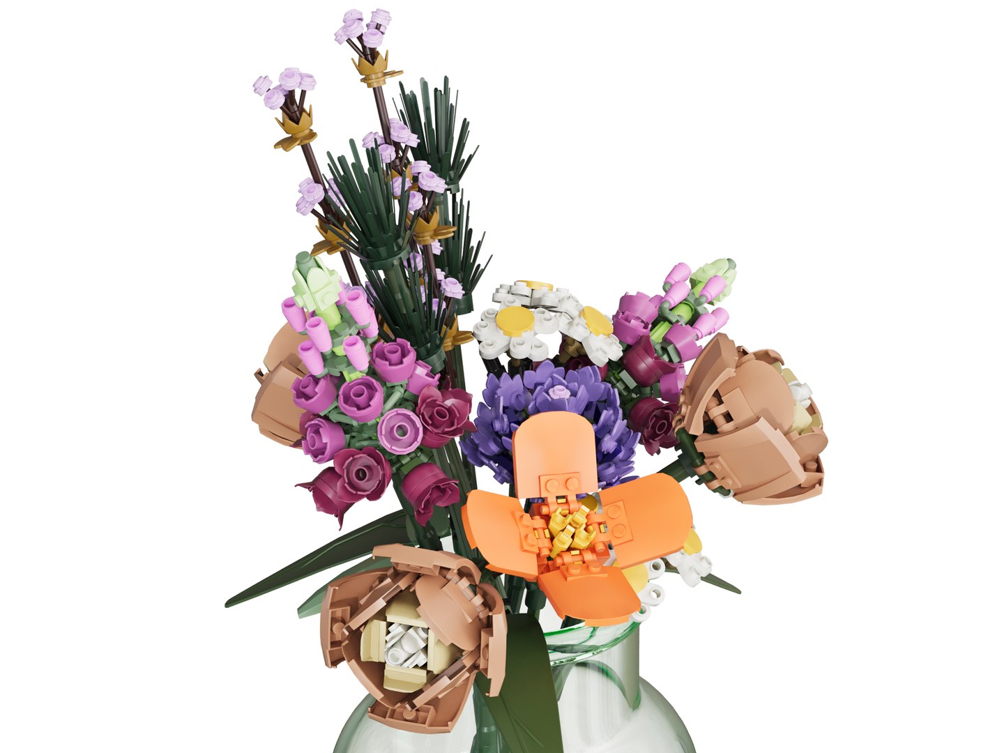 3D LEGO Icons Botanical Collection Flower Bouquet 10280 - TurboSquid ...