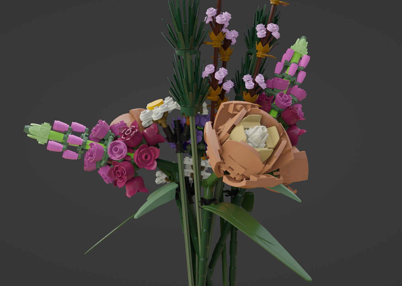 3D LEGO Icons Botanical Collection Flower Bouquet 10280 - TurboSquid ...