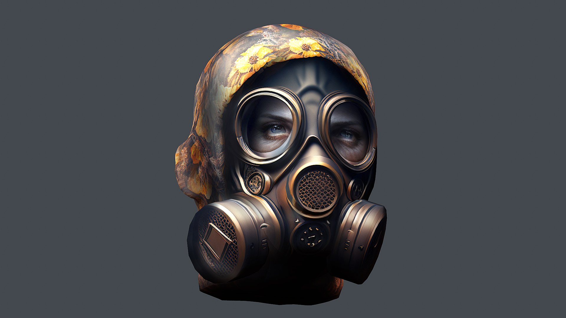 3D Gas Mask Protection Plastic Black - TurboSquid 2024373