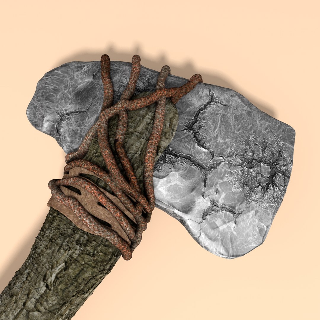 Ancient Prehistoric Stone Axe 3d C4d