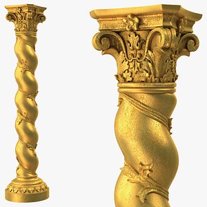 Column Baroque 3D Models for Download | TurboSquid