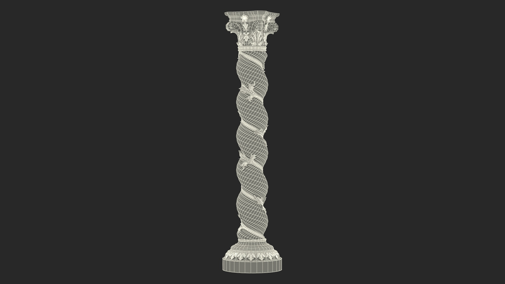 3D Baroque Twisted Column Model - TurboSquid 2194294