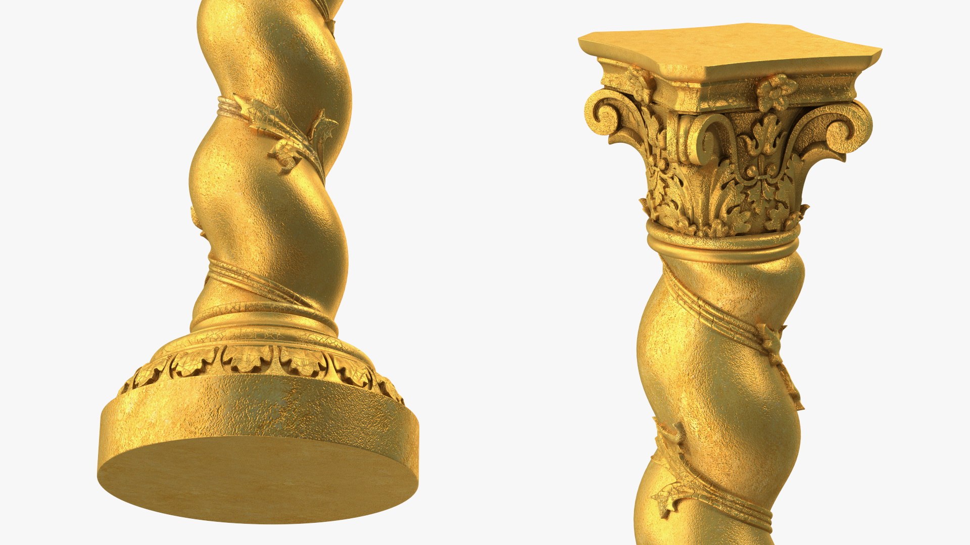3D Baroque Twisted Column Model - TurboSquid 2194294