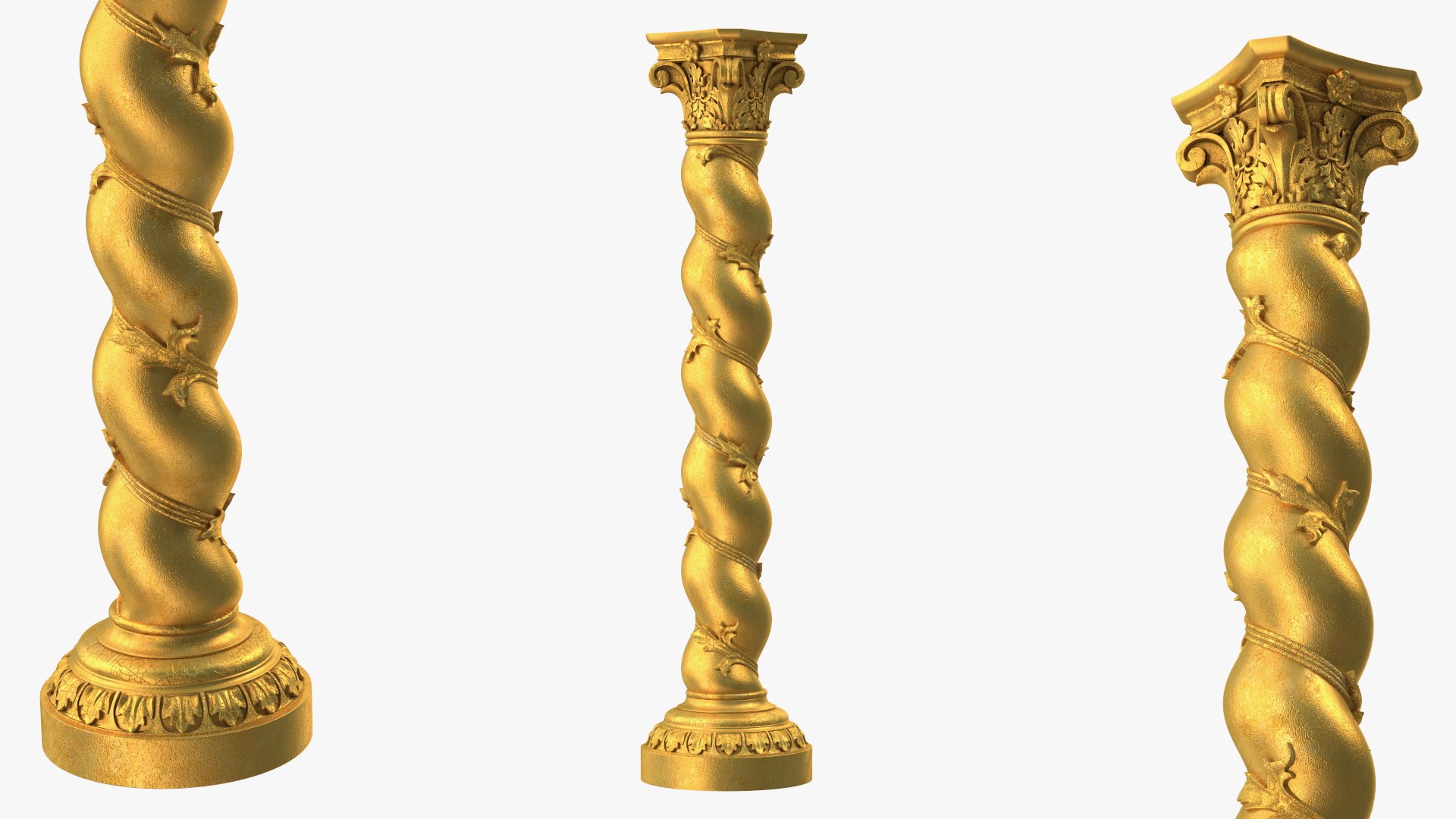 3D Baroque Twisted Column Model - TurboSquid 2194294