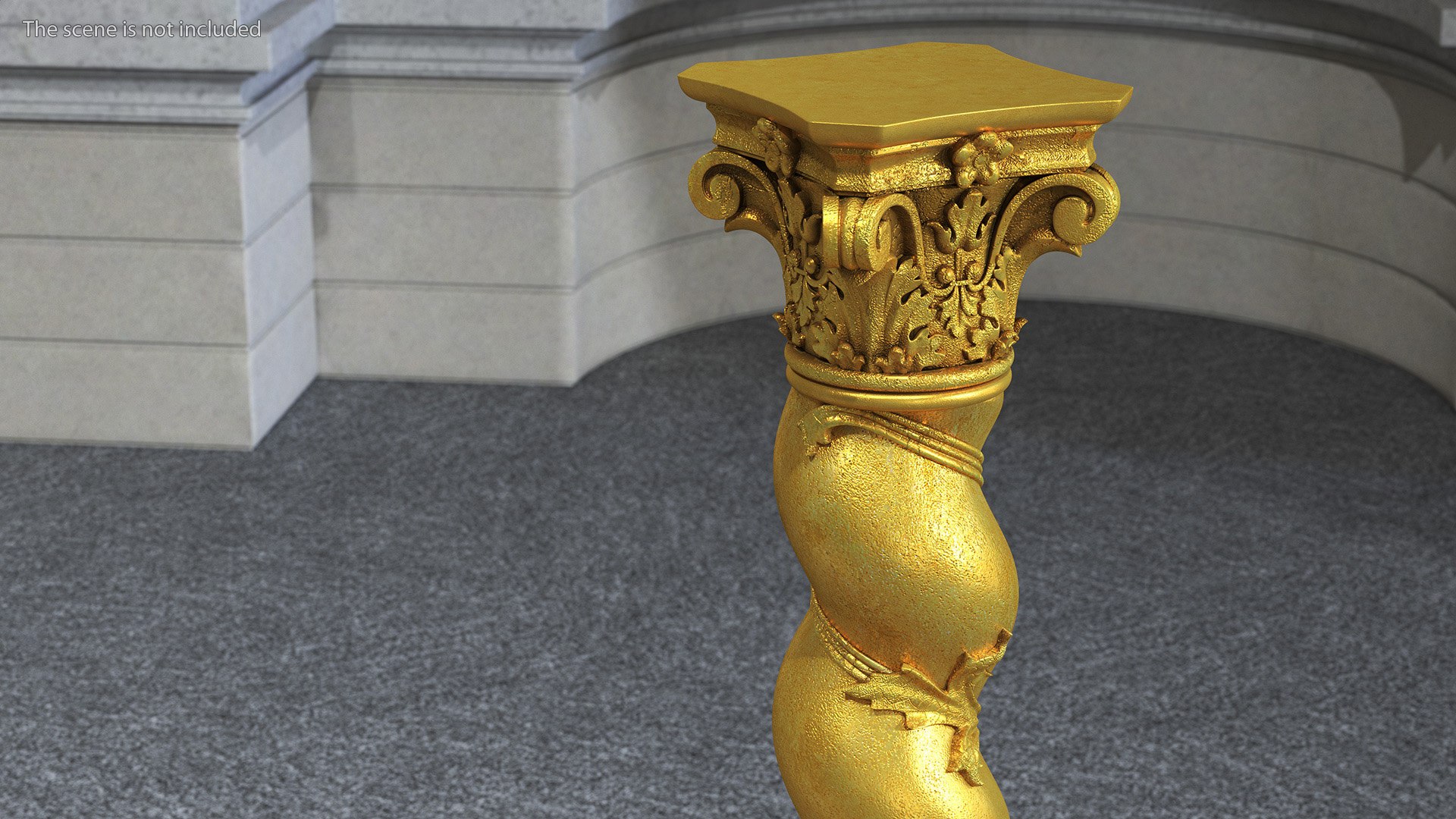 3D Baroque Twisted Column Model - TurboSquid 2194294