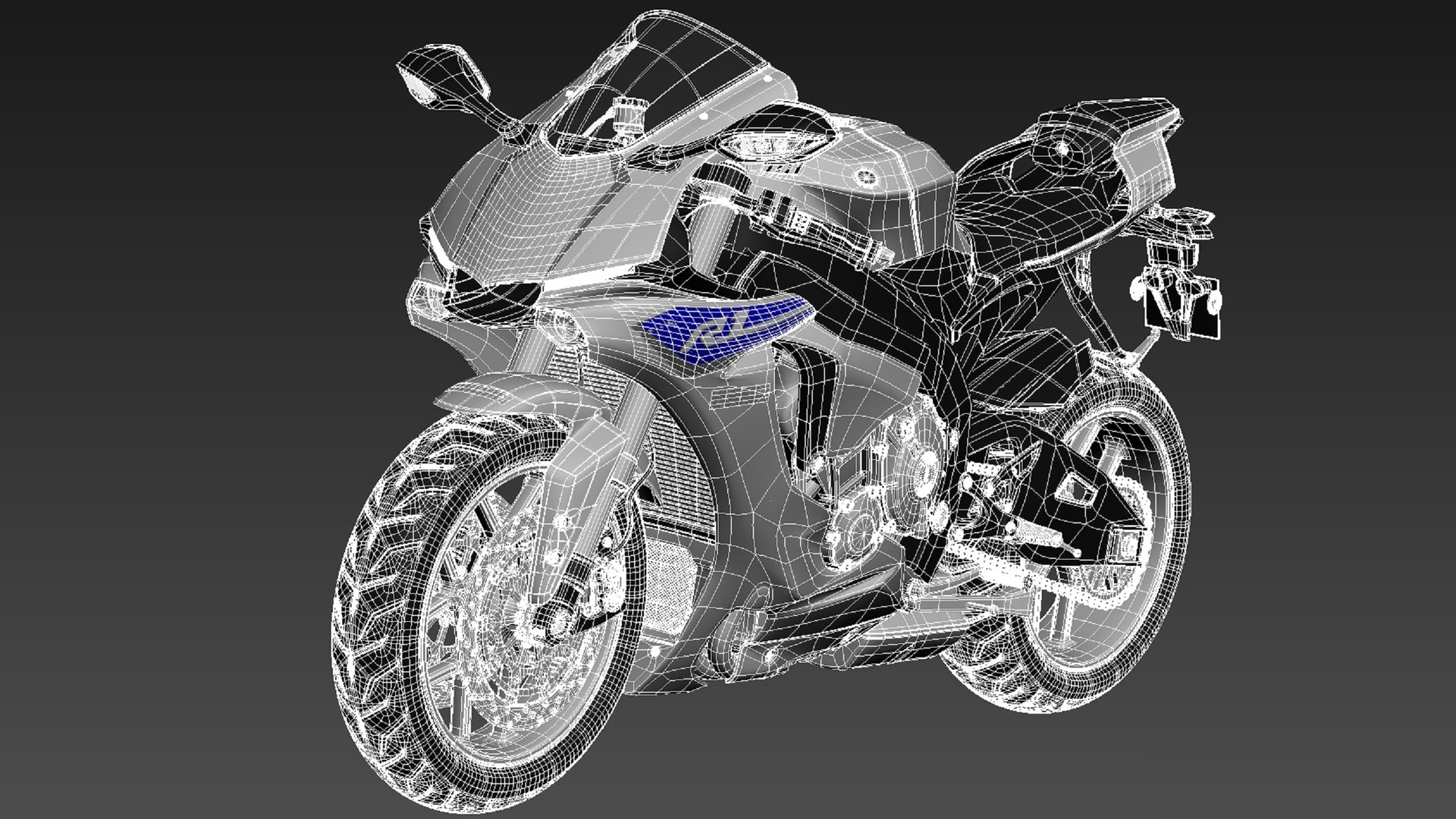 3d 2015 yamaha yzf model